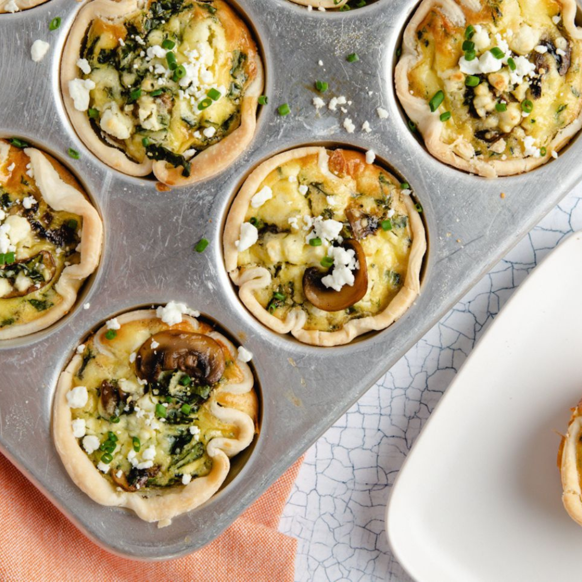 Mini Kale and Mushroom Quiches | Dakota Layers